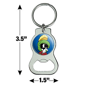 GRAPHICS & MORE Looney Tunes Marvin The Martian Keychain with Bottle Cap Opener