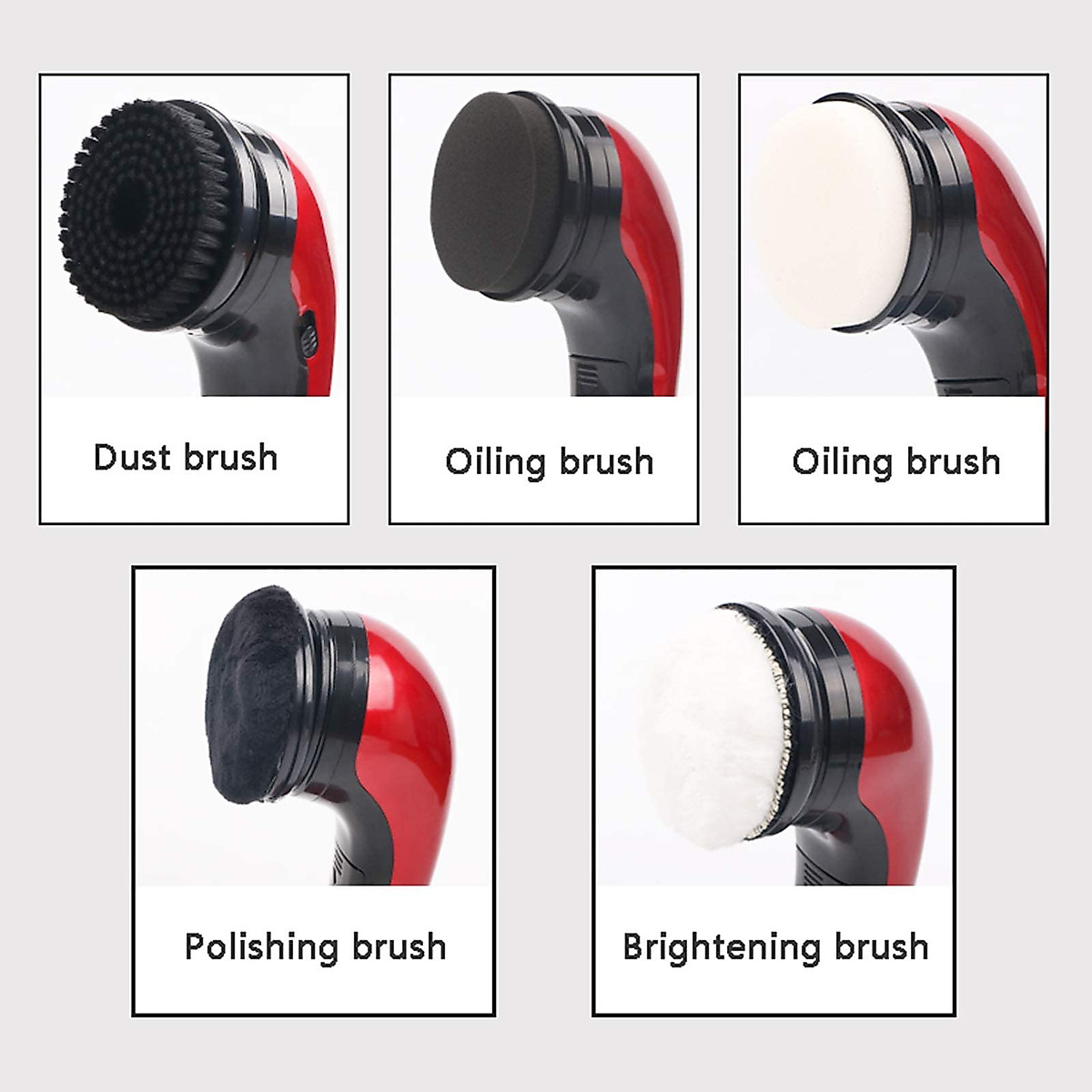 Electric Shoe Polisher Brush, Shine Kit, Electric Shoe Polisher Brush Shoe Shiner Dust Cleaner Portable Leather Care Kit for Shoes, Bags, Sofa,A Clean