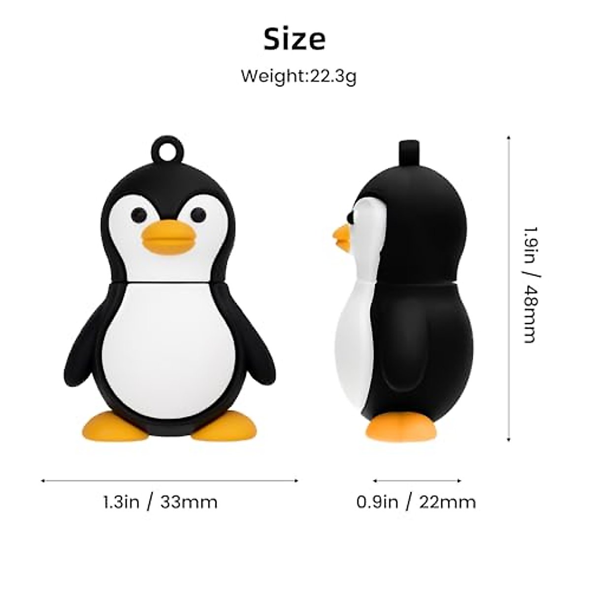 USB Flash Drive 64GB Cute Penguin Model USB Drive Thumb Drives USB 2.0 Memory Stick for External Data Storage