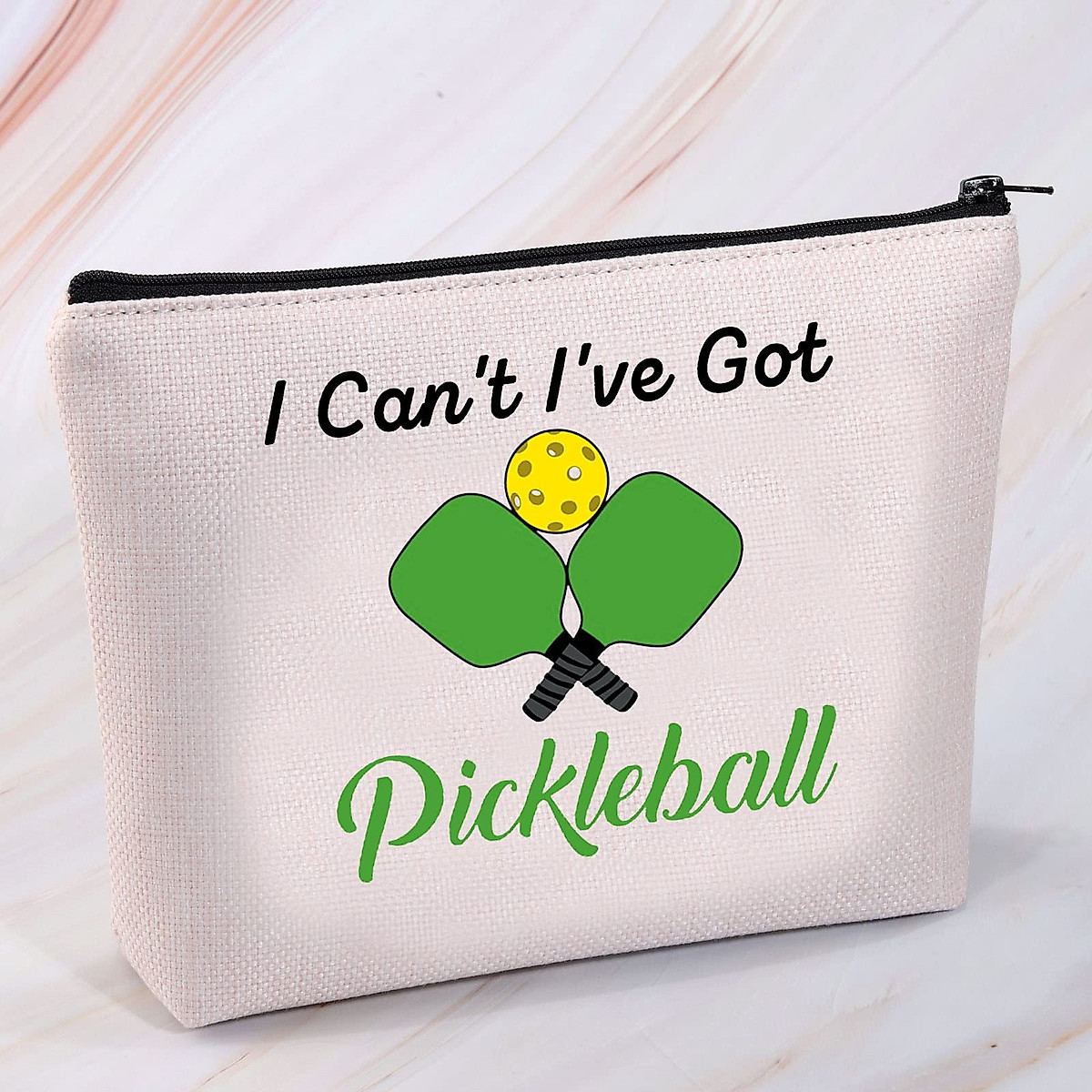 MNIGIU Pickleball Lover Gift Pickleball Player Makeup Bag I Can't I've Got Pickleball Zipper Pouch (Pickleball bag)