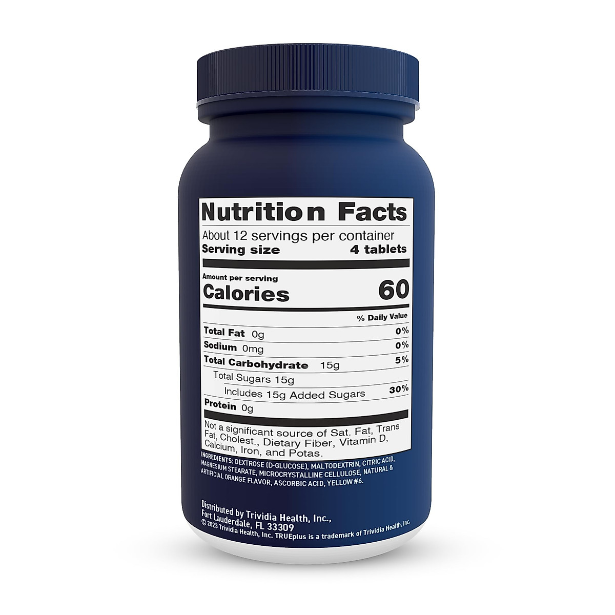 TRUEplus® Glucose Tablets, Orange - 50ct