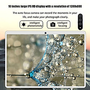 Qinlorgo Office Tablet, IPS Display 100‑240 V 2 GHz Octa Core Gold Tablet 3 GB RAM 32 GB ROM for Work (US Plug)