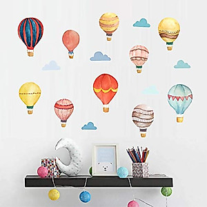 Bamsod Balloon Wall Stickers,Peel and Stick Removable Cloud Balloons Wall Decals Decoration for Kids Nursery Bedroom Living Room