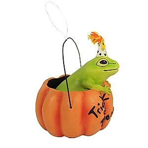 Bethany Lowe Party Frog in Pumpkin Ornament,TD1190