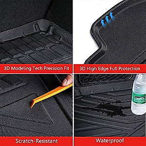 Edge Cargo Liners - All-Weather Tech Rear Trunk Tray Cargo Mats Protector Compatible with 2015-2023 Ford Edge with 5 Seats,Not for Titanium Model,3D Waterproof Durable Odorless TPO Accessories