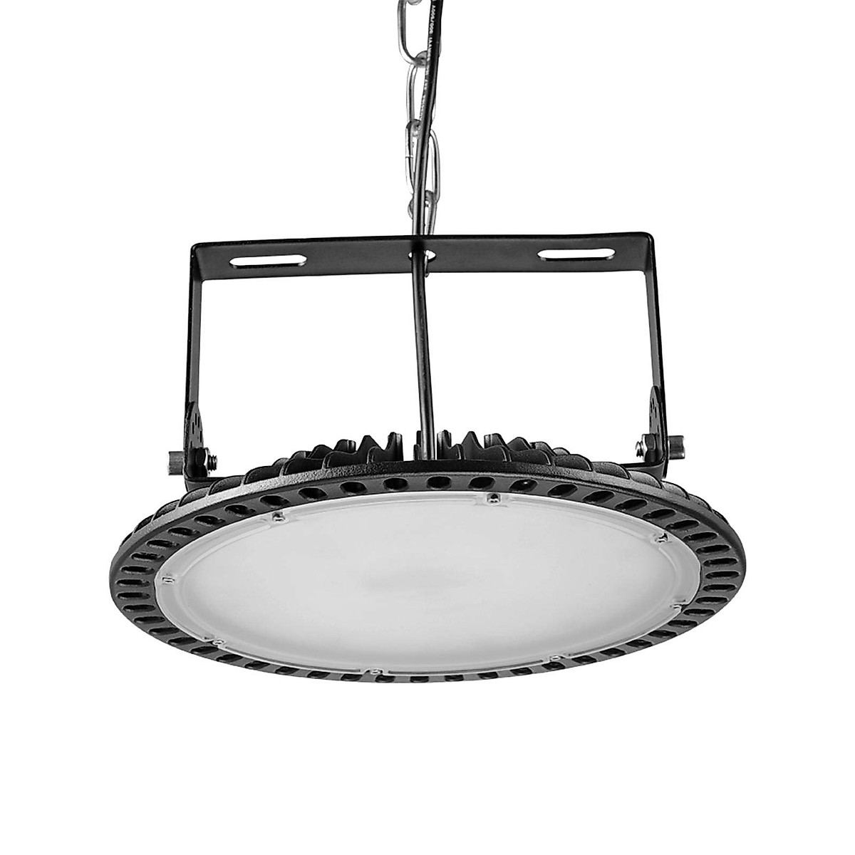 WUWAI 100W 200W 300W UFO LED High Bay Lights, 6500K Daylight White Ultra Thin Highbay Light Fixtures, IP65 Waterproof Bay Lighting for Garage Factory Warehouse Gym