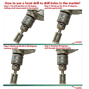 JINGLING Diamond Drill Bits Set 1/2" 3/4" Tile Hole Saw Masonry Tools for Stone Glass Pack of 2Pcs