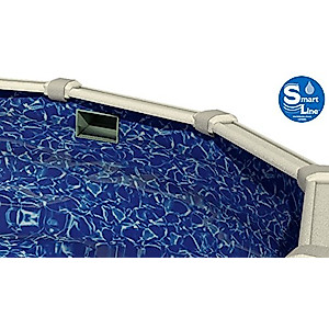 Smartline Sunlight 12-Foot-by-18-Foot Oval Liner | Overlap Style | 54-Inch Wall Height | 25 Gauge Virgin Vinyl Material | Designed for Steel Sided Above-Ground Swimming Pools