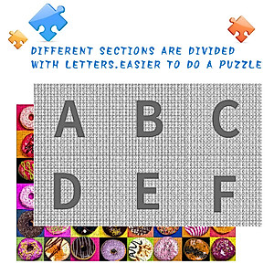 Jigsaw Puzzles 1000 Pieces for Adults, Families (Donuts) Pieces Fit Together Perfectly