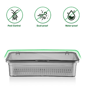 Hemoton Flatware Organizers Flatware Plastic Tray Kitchen Drawer Organizer with Lid and Drainer for Utensils Holder