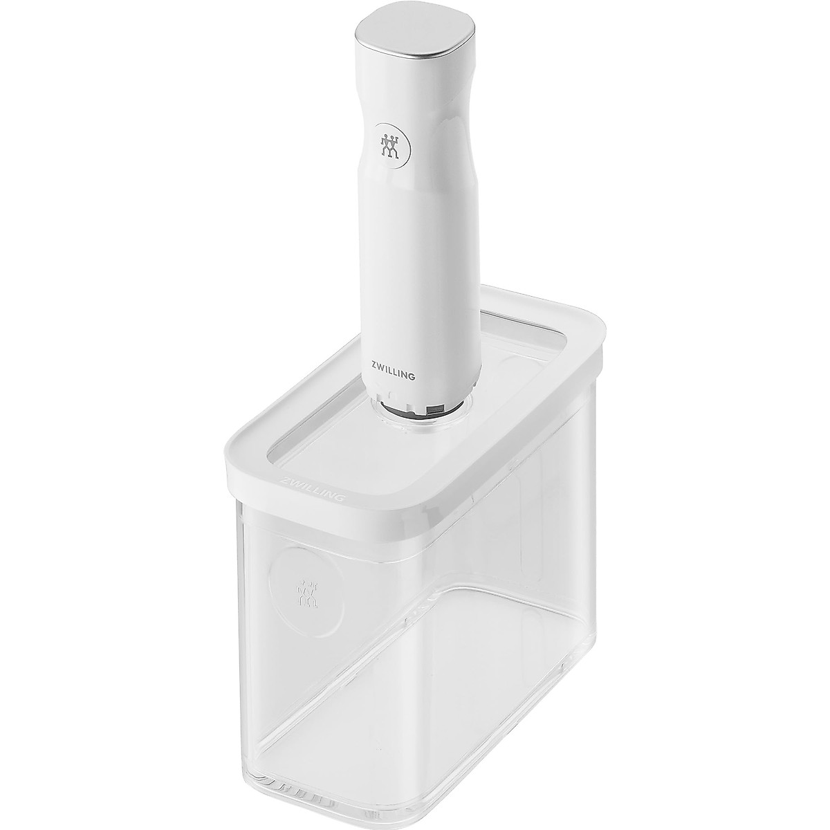 ZWILLING Fresh & Save CUBE Storage Organizer, 2M, 2-qt, Pantry Organizers and Storage, Plastic, BPA-Free Airtight Dry Food Storage Container for Oats, 16-ounce Box of Dry Pasta, Medium Tall, Clear