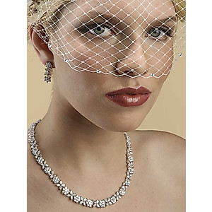 Mariell Wedding or Formal Necklace and Earring Set, Statement Jewelry Set for Brides, Luxury Bridal Set