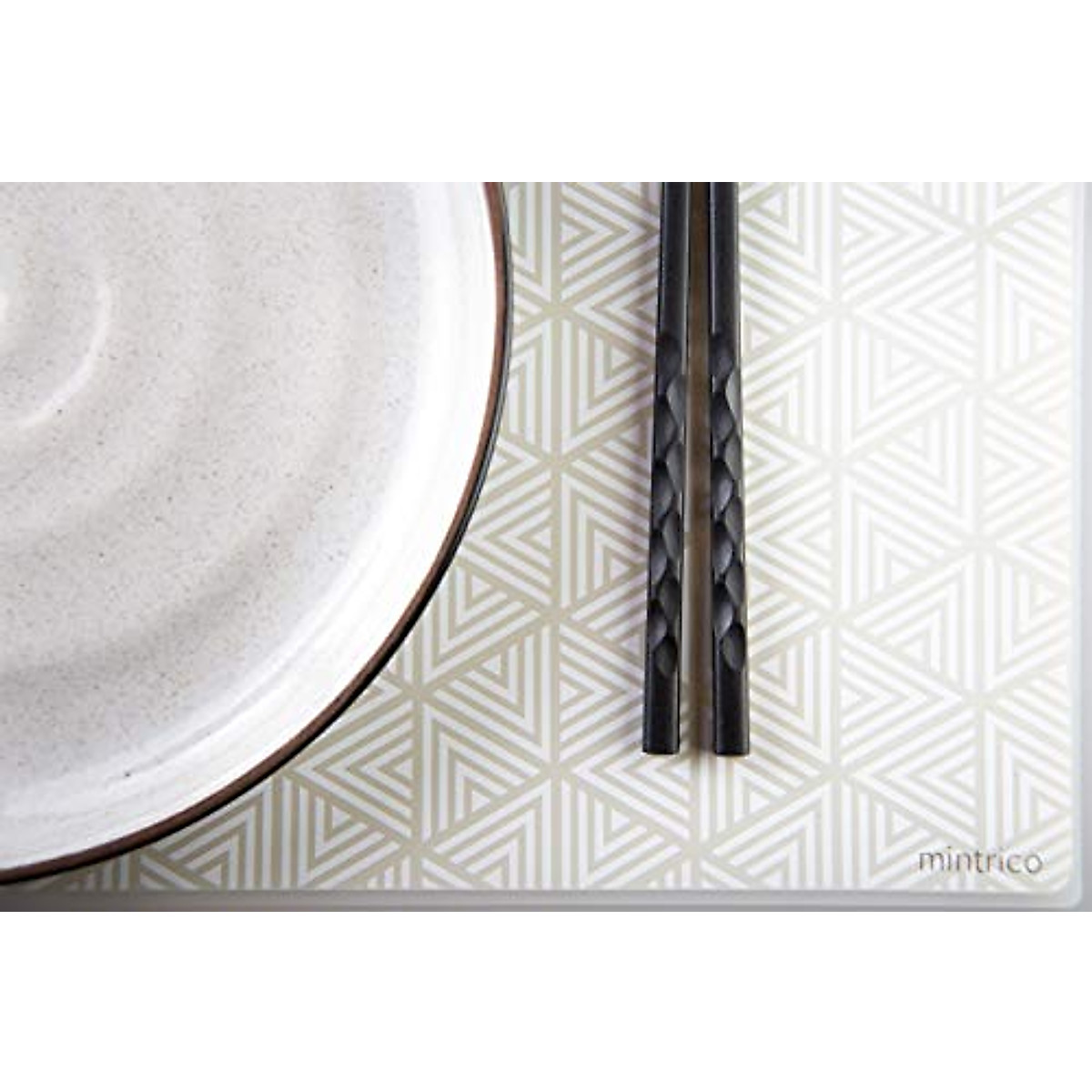 Mintrico Reusable Chopsticks Luxury Japanese Style 5 Pair Set Dishwasher Safe (Wave)