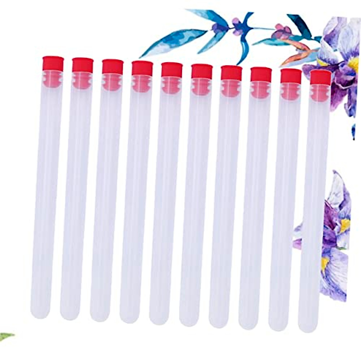 CORHAD 10 Pcs Needle Organizer Craft Storage Containers Clear Jar Bottles for Needles Storage Sewing Needle Case Tube Gummy Container with Lid Transparent Dispenser Test Tubes with Lids