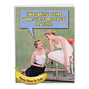 NobleWorks Oversize Hilarious Birthday Greeting Card 8.5 x 11 Inch with Envelope (1 Pack) Large Jumbo Bday Trust My Farts J1408