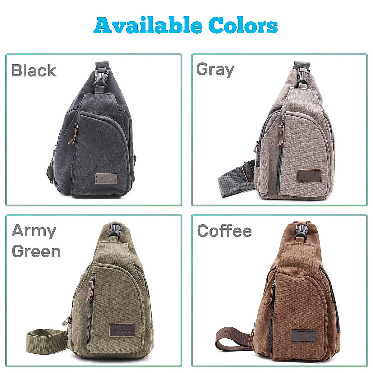 Kalevel Outdoor Travel Crossbody Backpack Casual Chest Bag Men Women (Gray,S)