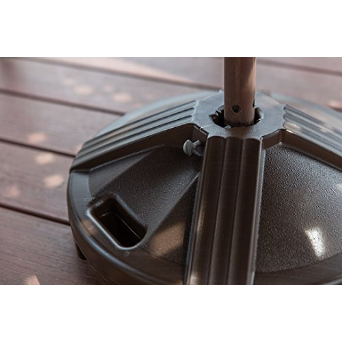 US Weight Durable Fillable Umbrella Base Designed to be Used with a Patio Table 3.5 pounds , Bronze