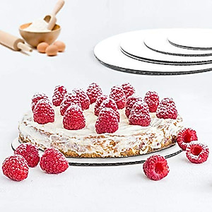 White Round Greaseproof Cake Boards – Cake Circle Base, 6/8/10/12 inch, 5 of Each Size