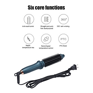 Bagima Travel Hair Straightener USB Curler,Portable Curling Wands Rechargeable Small Hair Curler Iron, Cordless Curling Iron,Suitable for Home and Travel Green