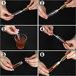 Patelai 40 Pieces Empty Lip Gloss Tubes Containers Clear Lip Balm Bottle with Rubber Stopper and 2 Pieces Funnels for Women DIY Makeup Lip Samples(10 ml,Gold, Rose Gold, Black, Silver)