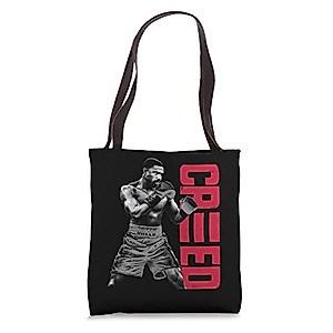 Adonis Creed pose with vertical logo red Tote Bag