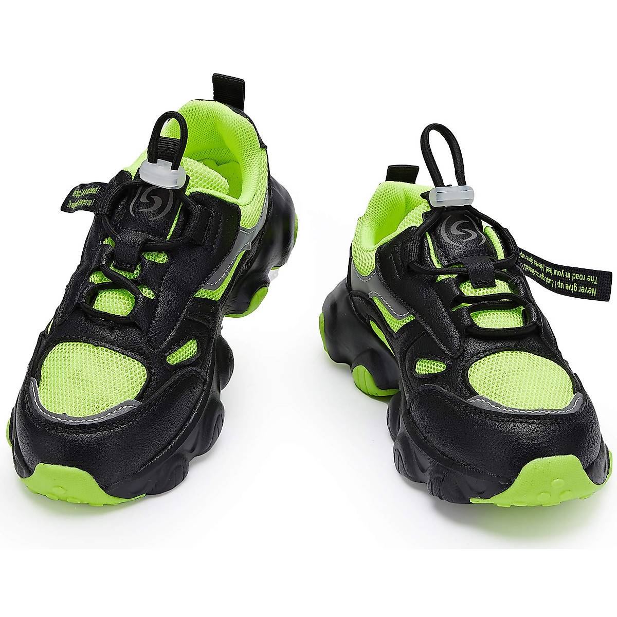 Santiro Toddler Boy Running Shoes Lightweight No Lace Kids Casual Sneaker Black Size 10