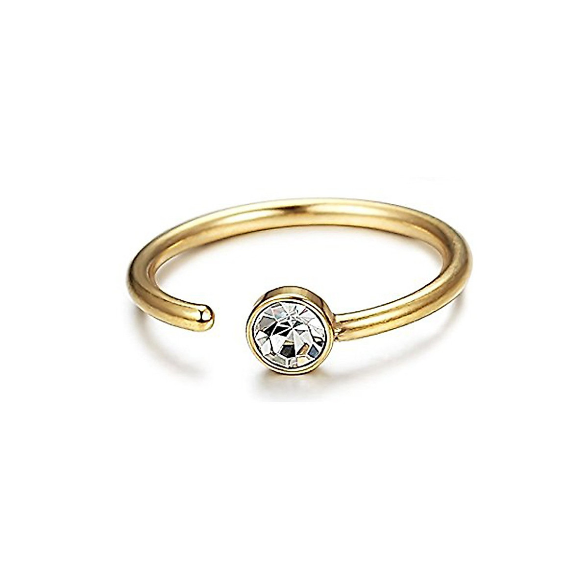 KOICCVQQ Charm Colour Nose Nail Studs Diamonds Body Piercing Opening Design Handmade Hypoallergenic Piercing Trinket Creative Personality Unique Set Water Drill Nose Nail Studs Gold