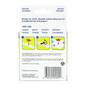 Glue Dots, Ultra-Thin Dots, Double-Sided, 3/8", 300 Dots, DIY Craft Glue Tape, Scrapbooking Dots, Sticky Adhesive Glue Points, Liquid Hot Glue Alternative, Clear