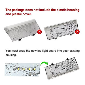 GRABOTE Refrigerator Lights Board, 1Pcs W10515058 LED Driver + 2Pcs W10515057 for Kenmore 10641153211 Refrigerator