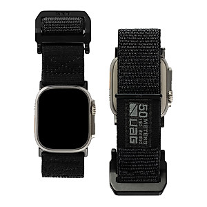 URBAN ARMOR GEAR UAG Compatible with Apple Watch Band 49/45/44/42mm for iWatch Series Ultra 2/9/Ultra/SE 2/8/1-7/SE Active Graphite/Black (New Edition) Sport Adjustable Replacement Strap