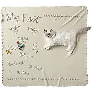 Primitives by Kathy Baby Milestone Blanket, 42 x 36-Inches, My First
