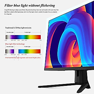 ZZYH 27 Inch IPS Monitor (1ms Response, FHD 1920 X 1080 at 144Hz, with DP, HDMI), Home Desktop Borderless Computer Screen, DCI-P3 Cinema Quality, Compatible with FreeSync&G-SYNC