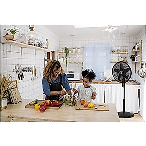 Lasko Oscillating 18-inch EcoQuiet DC Motor 12-Speed Pedestal Fan with Remote Control, Black, S18708, Large