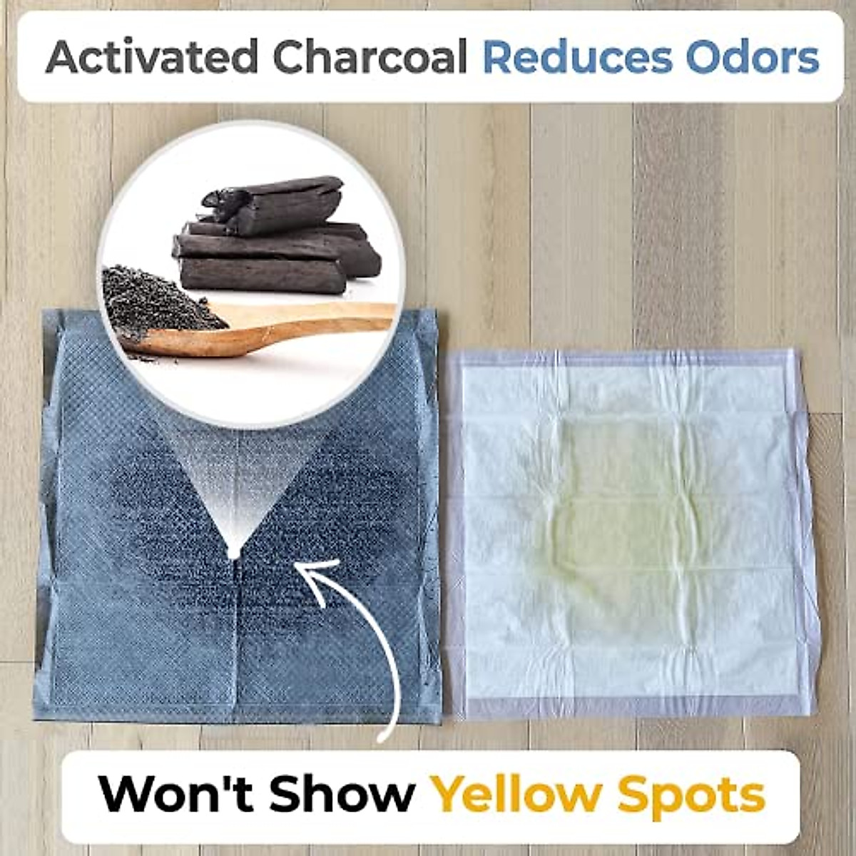 Alpha Paw - Odor Eliminating Pee Pads for Dogs, Extra Thick Disposable Leak-Proof Dog Pads, Quick-Dry, Non-Slip Backing, With Pheromones To Attract Your Dog