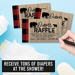 Hadley Designs 25 Baby Shower Diaper Raffle Tickets For Baby Shower Boy-Lumberjack Baby Shower Games For Boys, Diaper Raffle Cards, Baby Raffle Tickets, Baby Shower Invitation, Baby Shower Ideas