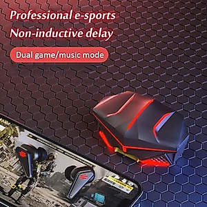 YOVDA Wireless Gaming Earbud, K98 Wireless Gaming Headphone with Charging Case and Built-in Mic, Bluetooth 5.1 Dual Game Music Mode Earbuds Wireless Headphones with 30 Hours Playtime, RGB