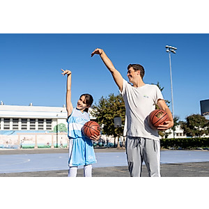 Eco Sports 27.5 Kids Basketball - Size 5 Vegan Leather Basketballs for Boys & Girls - Youth Indoor Basketballs for Beginners