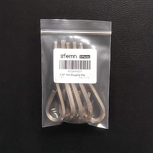 Sfemn 7/32” Hex Key Dogging Key Allen Key with Full Loop, Allen Wrench Door Key for Push Bar Panic Exit Devices, Crash Bar, Gym door, solid Metal – 5 Packs