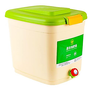 Doorhighpeak Indoor Composter Kit 27L Bucket, Odorless Compost Bin with Sealed Lid and Accessories, Kitchen Countertop Small Composting Container, Food Waste Recycling System Compost Pail
