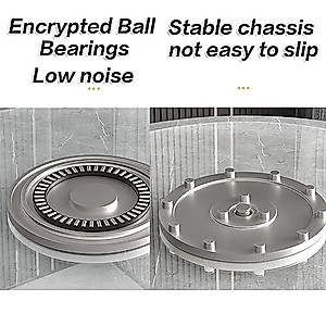 24" Glass Lazy Susan Turntable For Dining Table,Transparent Rotating Round Turntable With Silent Smooth Aluminum Alloy Bearing,for Kitchen Dining, Parties, Wedding (Size : 35in/90cm)