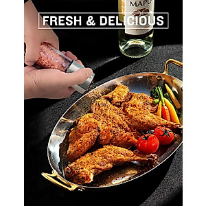 Gulex® Salt Grinder Pepper Mill, Salt Grinder Refillable, Adjustable Coarseness Black Pepper Grinder, Stainless Steel Sea Salt Shaker with Ceramic Rotor(salt and pepper not included)