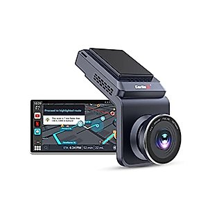 CarlinKit Dash Cam with Wireless CarPlay & Wireless Android Auto Adapter Dash Camrea, 4G+64G, Built in GPS, Support YouTube, Netflix