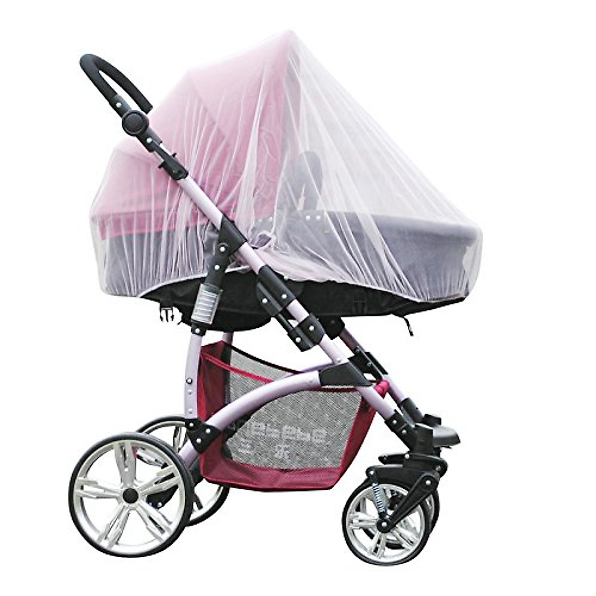 Xcivi Mosquito Net -Insect Bug Net for Baby Strollers Infant Carriers Car Seats Cradles (White)