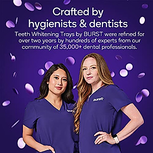 BURST Teeth Whitening Kit - Sensitive Teeth Friendly - 7 Treatments with 12.5% Hydrogen Peroxide - Results in 15 Min. + Up to 6 Shades Whiter in 1 Week - Teeth Whitener with Prefilled Gel Trays