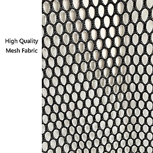 Sainal Mesh Storage Bag Laundry Hamper, Foldable Hanging Clothes Storage Pocket, Portable Space Saver (Black)