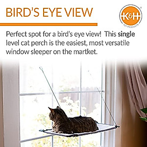 K&H PET PRODUCTS Window Lounger Cat Perch Natural 12 X 23 Inches
