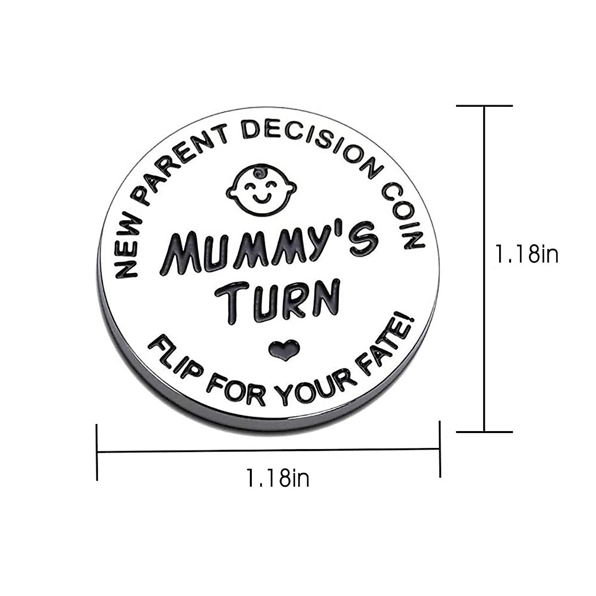 Decision Making Coin, New Parents Gifts Pregnancy Gifts for First Time Moms, New Dad Gifts, New Moms Gifts for Women,New Baby Gift for New Parents to Be Birthday Gift (2pcs)