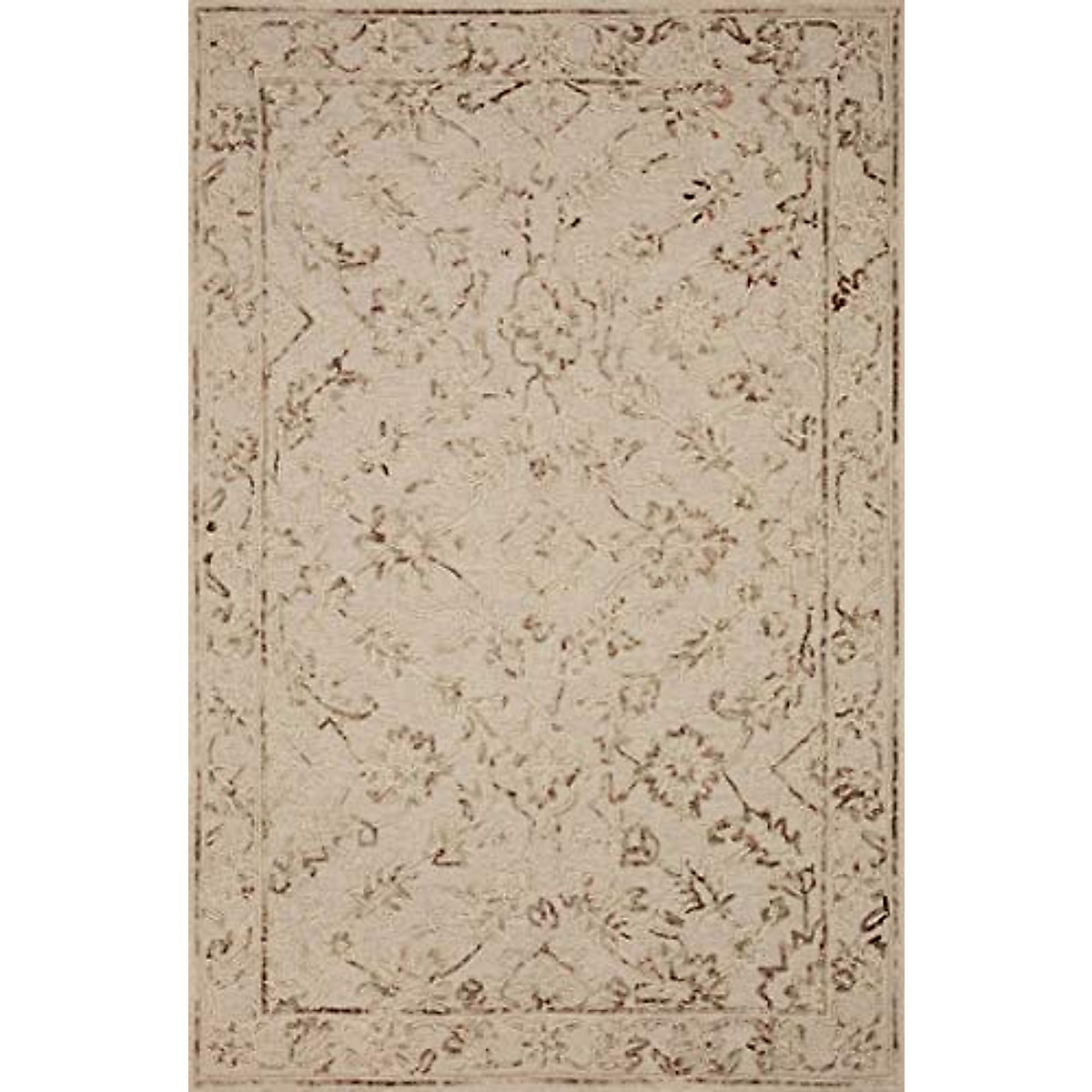 Loloi II Halle Collection HAE-02 Natural/SAGE, Traditional 5'-0" x 7'-6" Area Rug