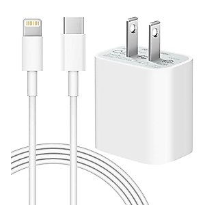 iPhone 14 13 12 Fast Charger [Apple MFi Certified] 20W PD USB C Wall Charger with 6FT Lightning Cable Compatible iPhone 14/14 Pro/14 Pro Max/14 Plus/13/12/11/Pro/Pro Max/Mini/Xs Max/XR/X, iPad