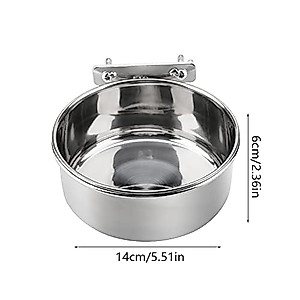 HEEPDD Bird Parrot Feeding Cup, Stainless Steel Food Water Bowls Dish for Small Animals Chinchilla Ferret Cockatiel Conure Parakeet